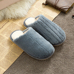 Wholesale autumn and winter explosion models bow thickened warm plush slippers non-slip home couple shoes