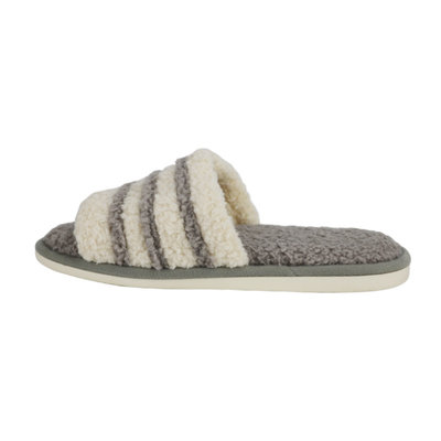 women Winter Fashion Striped Fabric Slippers multi- layer memory foam Sole Home indoor Slippers