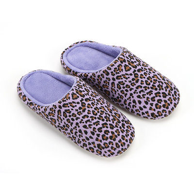 Leopard grain Slippers Women Winter New Warm Shoes Plush Soft house Indoor Anti-slip Floor Slippers