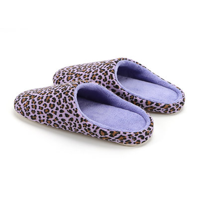 Leopard grain Slippers Women Winter New Warm Shoes Plush Soft house Indoor Anti-slip Floor Slippers