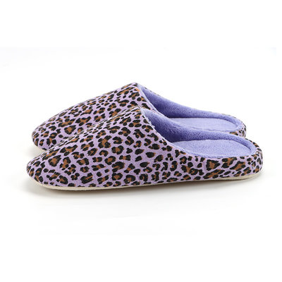 Leopard grain Slippers Women Winter New Warm Shoes Plush Soft house Indoor Anti-slip Floor Slippers