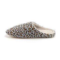 Leopard grain Slippers Women Winter New Warm Shoes Plush Soft house Indoor Anti-slip Floor Slippers