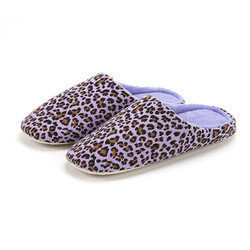 Leopard grain Slippers Women Winter New Warm Shoes Plush Soft house Indoor Anti-slip Floor Slippers