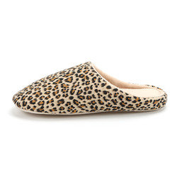 Leopard grain Slippers Women Winter New Warm Shoes Plush Soft house Indoor Anti-slip Floor Slippers