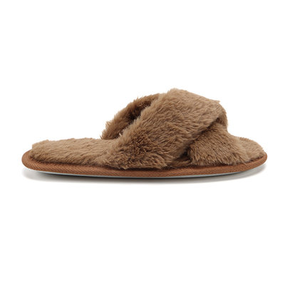 Women Faux Fur Slippers Warm open toe House indoor Slippers Home Slippers for Girls