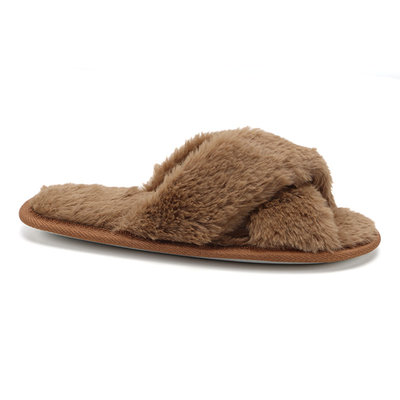 Women Faux Fur Slippers Warm open toe House indoor Slippers Home Slippers for Girls