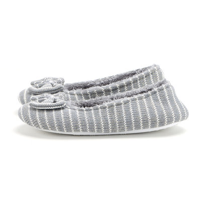 Custom women super soft warm plush slippers girls comfortable home slipper with bowknot