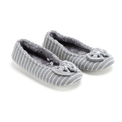 Custom women super soft warm plush slippers girls comfortable home slipper with bowknot