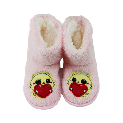 winter house indoor cute cat warm boots for children kids boots cartoon animal flat home slippers
