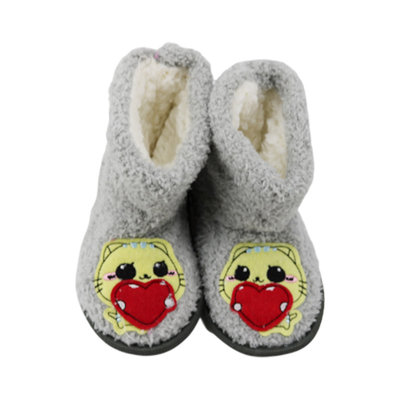 winter house indoor cute cat warm boots for children kids boots cartoon animal flat home slippers