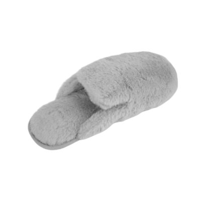 women lovely pink fluffy house indoor slippers with TPR sole faux fur slippers