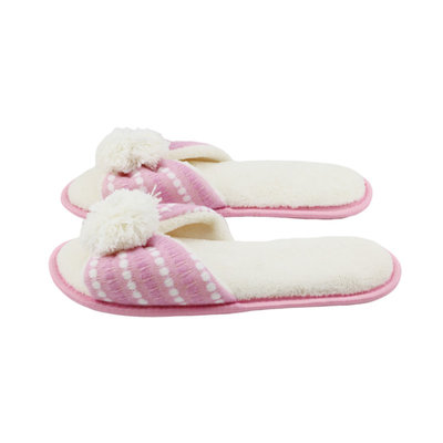 autumn and winter women pink fluffy fur house indoor slides  slippers lovely open toe house shoes