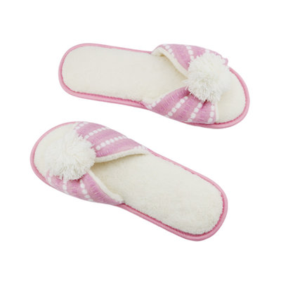 autumn and winter women pink fluffy fur house indoor slides  slippers lovely open toe house shoes
