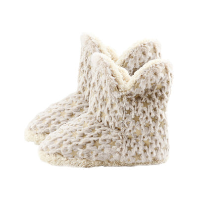 lovely star Slippers Plush Warm Home Boots Women Winter House Indoor Slippers