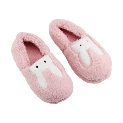women plush cute rabbits slippers sherpa house indoor animals slippers
