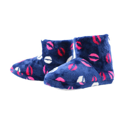 lip pattern supper soft home slipper boots winter warm boots