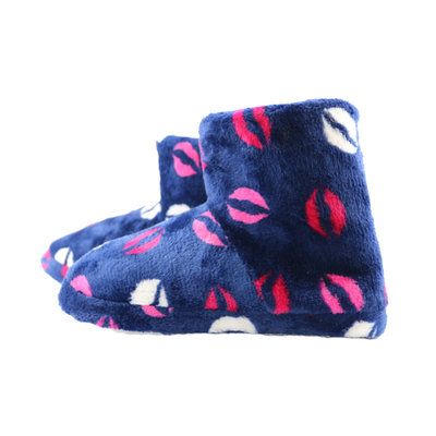 lip pattern supper soft home slipper boots winter warm boots