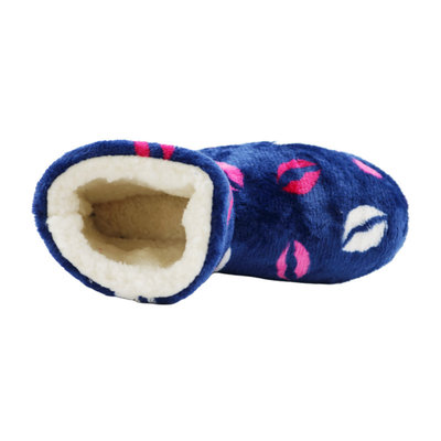 lip pattern supper soft home slipper boots winter warm boots