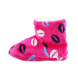lip pattern supper soft home slipper boots winter warm boots