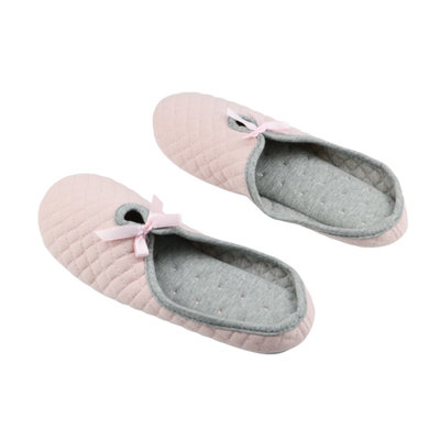 Stylish soft sole winter plush slippers house indoor bowknot slipper