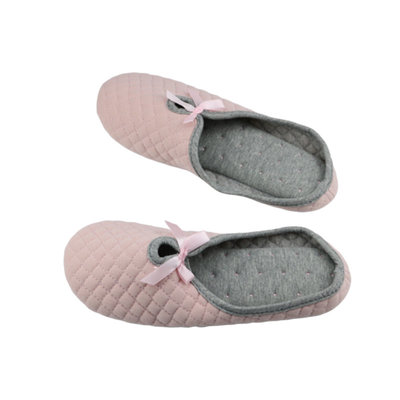 Stylish soft sole winter plush slippers house indoor bowknot slipper