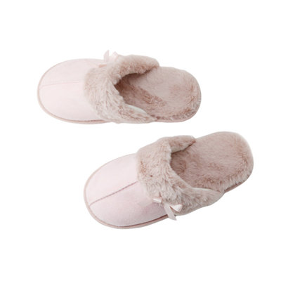 cute bow lady indoor slippers women non-slipy warm home scuff slipper