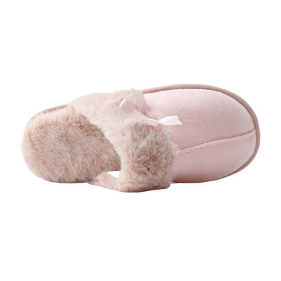 cute bow lady indoor slippers women non-slipy warm home scuff slipper