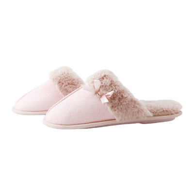 cute bow lady indoor slippers women non-slipy warm home scuff slipper