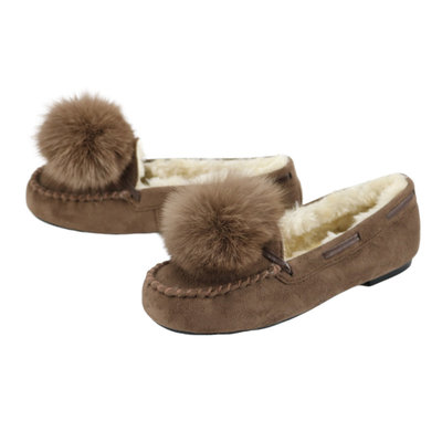 Cute Floor Soft Women Slippers Cotton Warm Winter Indoor House Faux Fur Women Home Shoes