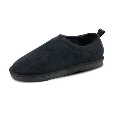 men Winter Warm Fluffy Slippers faux suede plush house indoor and outdoor slippers