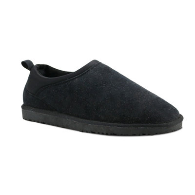 men Winter Warm Fluffy Slippers faux suede plush house indoor and outdoor slippers