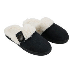 Women Winter  buttons decoration Slipper Fluffy Slip On House Slippers Soft house Indoor Slipper