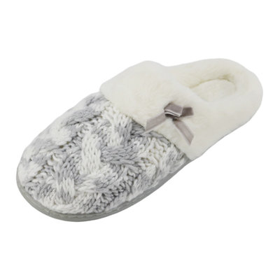 women skin-friendly knitted comfortable winter TPR sole home indoor slippers