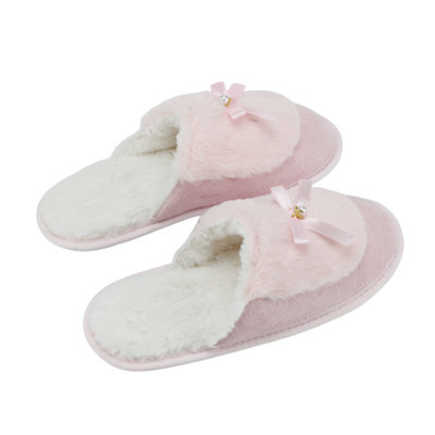 New fashion women winter indoor relax faux fur slippers warm trendy plush slippers