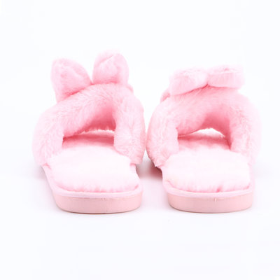Comfy Cozy  Women Slipper Shoes Soft Pink Animal Cartoon Rabbit Plush