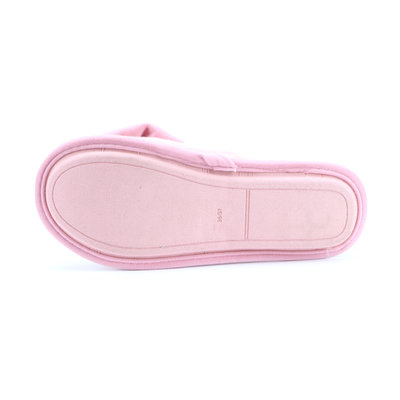 Furry Home Slipper Shoes Ladies Bowknot Pink Plush Ladies House Slipper