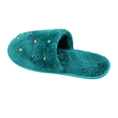 House Indoor Women Slipper Shoes Fluffy Delicate With Soft Bottom Pearl Plush