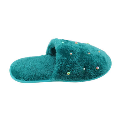 House Indoor Women Slipper Shoes Fluffy Delicate With Soft Bottom Pearl Plush