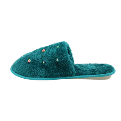 House Indoor Women Slipper Shoes Fluffy Delicate With Soft Bottom Pearl Plush