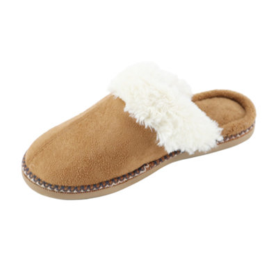 Classic men winter house indoor slippers cheap plush slippers fluffy faux fur slippers