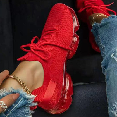 Summer 2022 designer new Breathable Lace up Running Ladies Sneaker trendy mesh large size Women's Casual Shoes