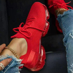 Summer 2022 designer new Breathable Lace up Running Ladies Sneaker trendy mesh large size Women's Casual Shoes