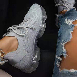 Summer 2022 designer new Breathable Lace up Running Ladies Sneaker trendy mesh large size Women's Casual Shoes