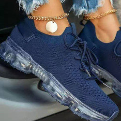 Summer 2022 designer new Breathable Lace up Running Ladies Sneaker trendy mesh large size Women's Casual Shoes