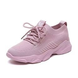 2022 new flying woven mesh sneakers women fashion casual shoes running wholesale soft sole Walking Style Shoes