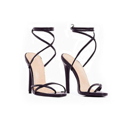 New design candy color flip flops Square Toe Pink Lace Up heeled sandals 2022 hot selling high Heels shoes For Women