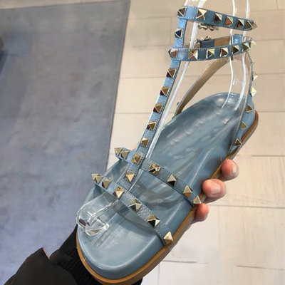 custom designer new trend Rivets outdoor shoes girl flat sandals for ladies Refinement comfort women footwear slippers