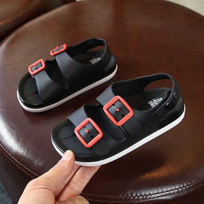 Summer 2022 simple Boys and Girls slippers England Baby Non-slip kids Casual Shoes outdoor buckle Children's Sandals