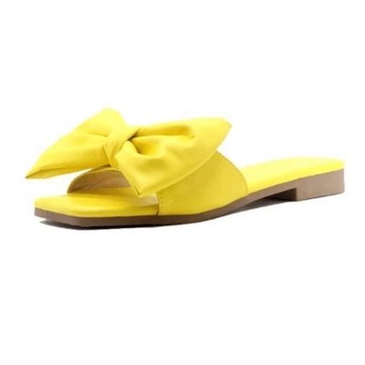 2022 designer slippers cute fashion big bowknot upper summer outdoor shoes non-slip comfortable women sandals Flats