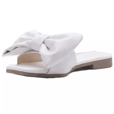 2022 designer slippers cute fashion big bowknot upper summer outdoor shoes non-slip comfortable women sandals Flats